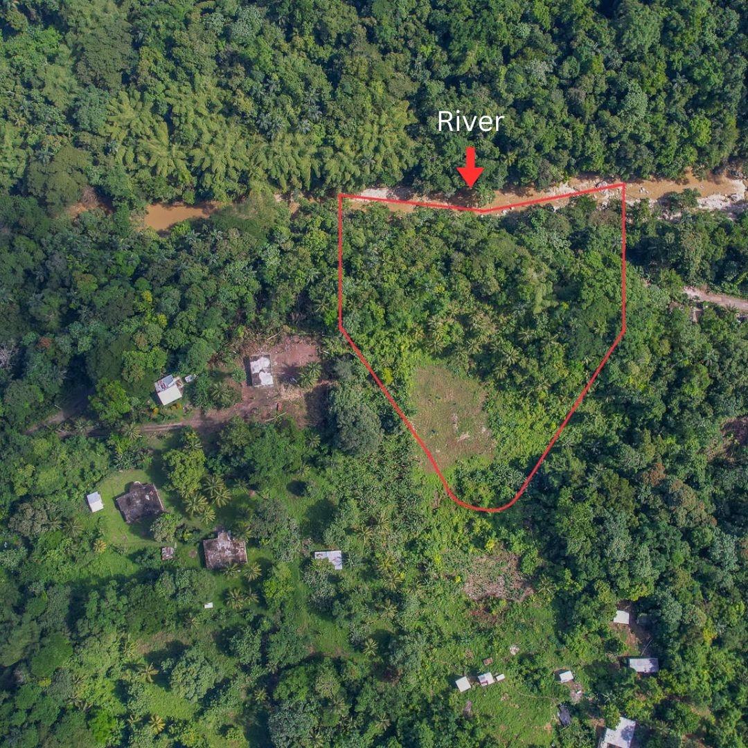 8 Acres of Prime Riverfront Development Land for Sale in St. Mary, Jamaica